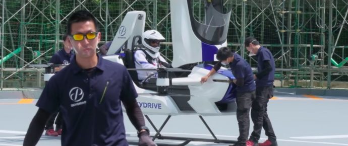 Japan's Flying Car Aces 1st Manned Public Test Flight