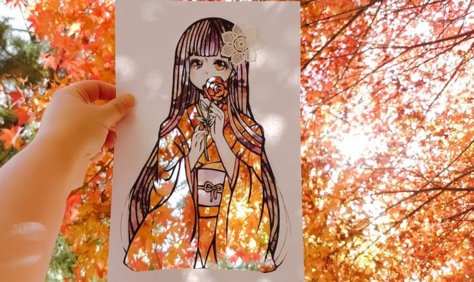 Japanese Papercutting Artist Takes Photos Of Her Paper Cut Art In Nature