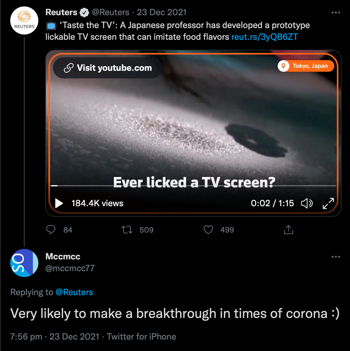 Japanese Professor Invents TV Screen That You Can Taste