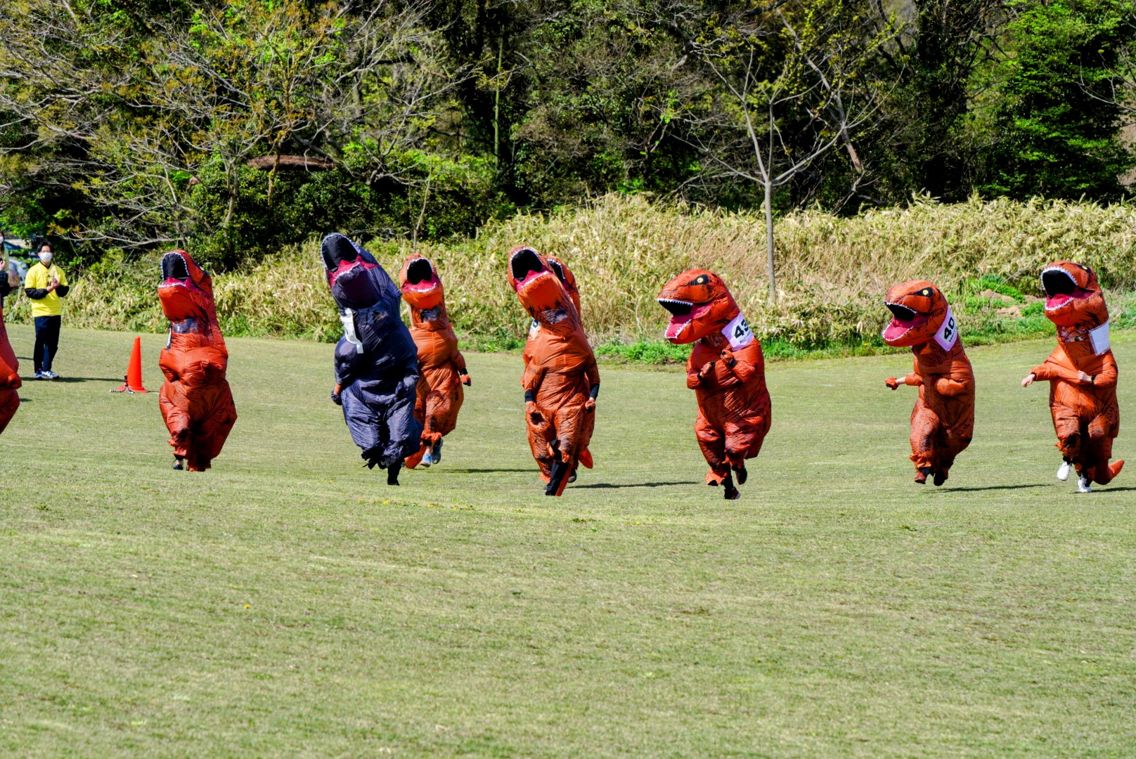 Dinosaur Race In Japan Has Runners Donning & Sprinting In T-Rex Suits