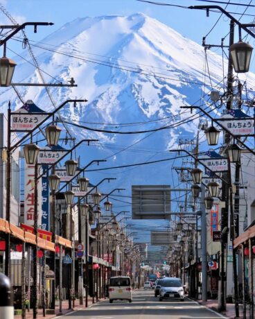 Fujiyoshida Honcho Street: Shopping Street With Looming Mount Fuji