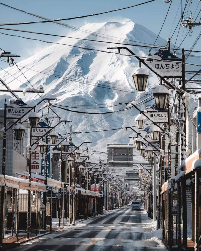 Fujiyoshida Honcho Street: Shopping Street With Looming Mount Fuji