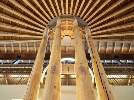 Nakajima Library: Colosseum Inspired Interior Built With Akita Cedar Trees