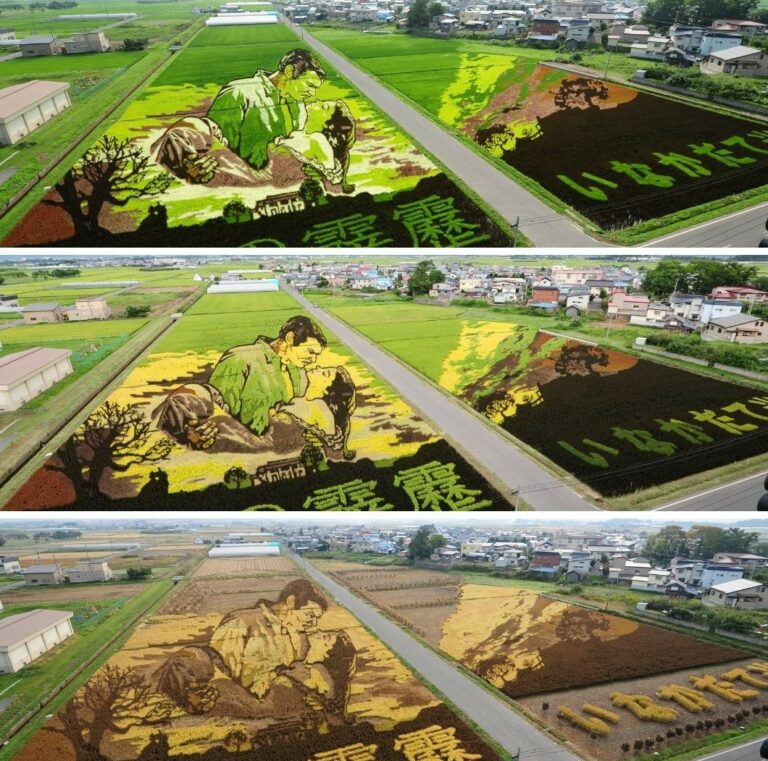 Inakadate Tanbo Art: Annual Event That Showcases Colourful Rice Paddy Art
